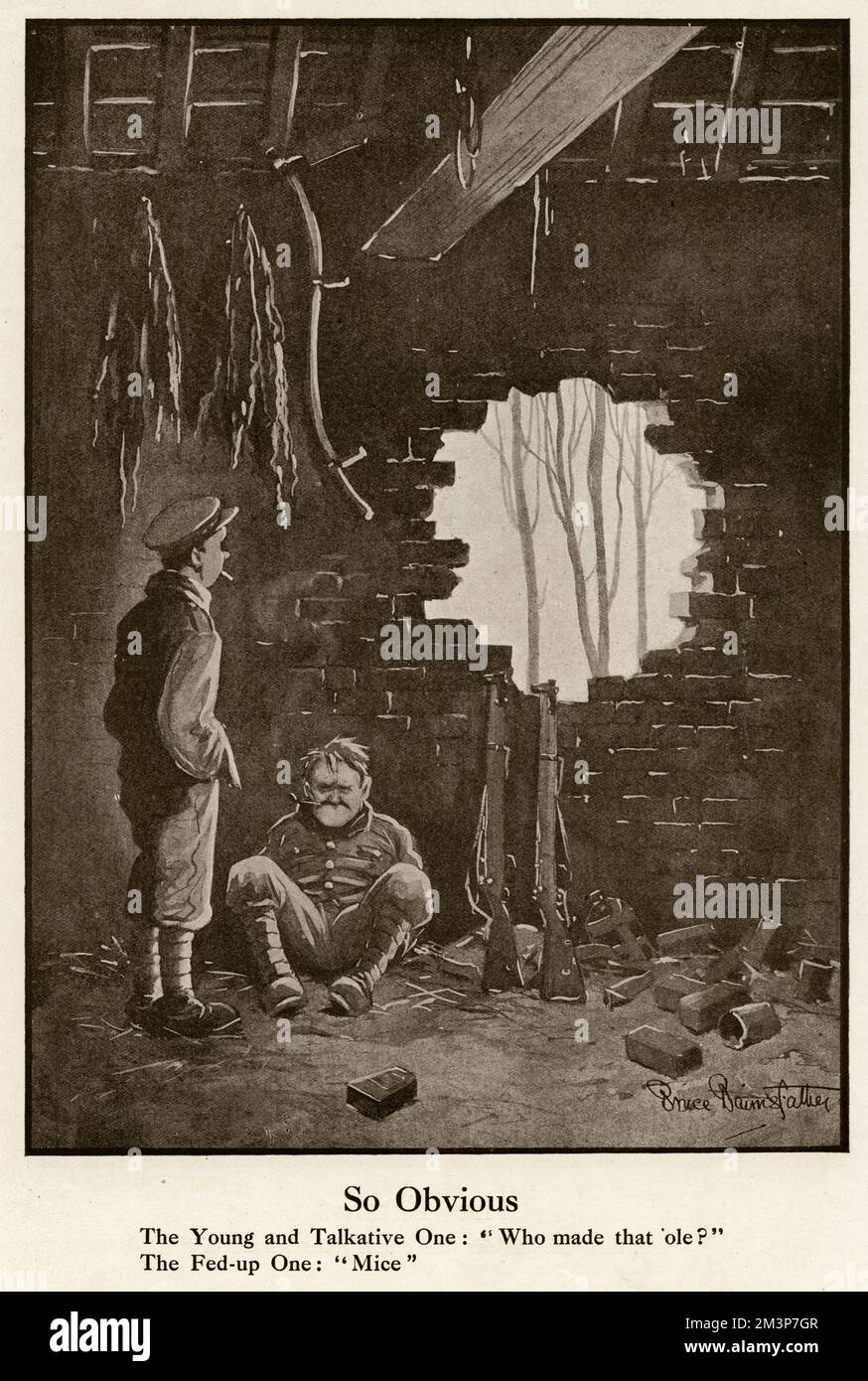 'So Obviously!' by B Bairnsfather Stock Photo - Alamy