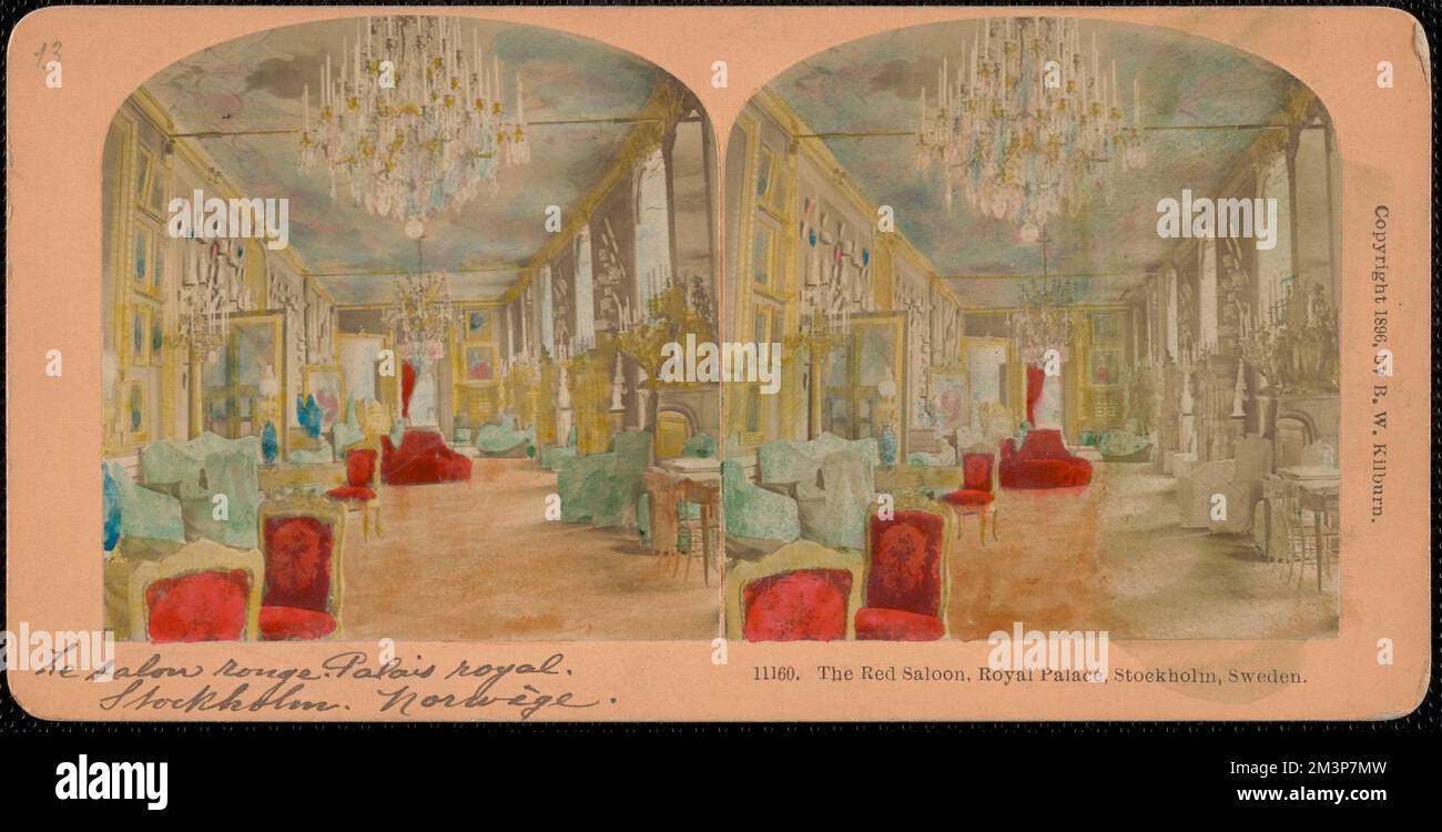 The red saloon, royal palace, Stockholm, Sweden - Le salon rouge ...