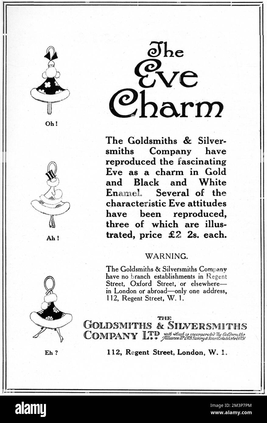 The Eve charm, WW1 advertisement Stock Photo - Alamy