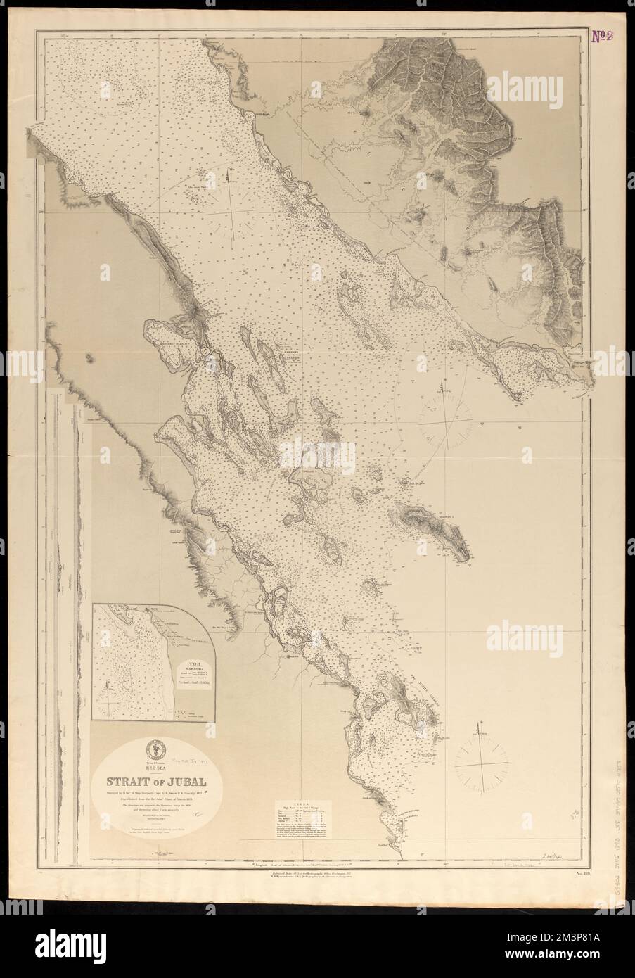 Red Sea, Strait of Jubal , Nautical charts, Egypt, Jubal, Strait of ...