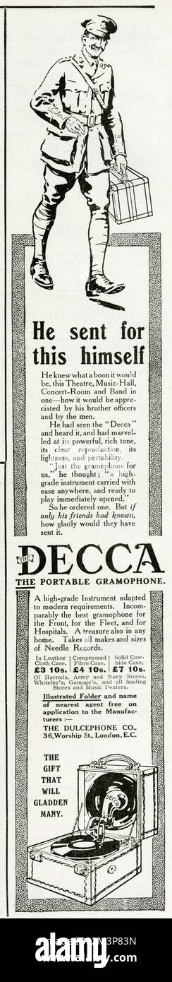 Gramophone advert hi-res stock photography and images - Alamy