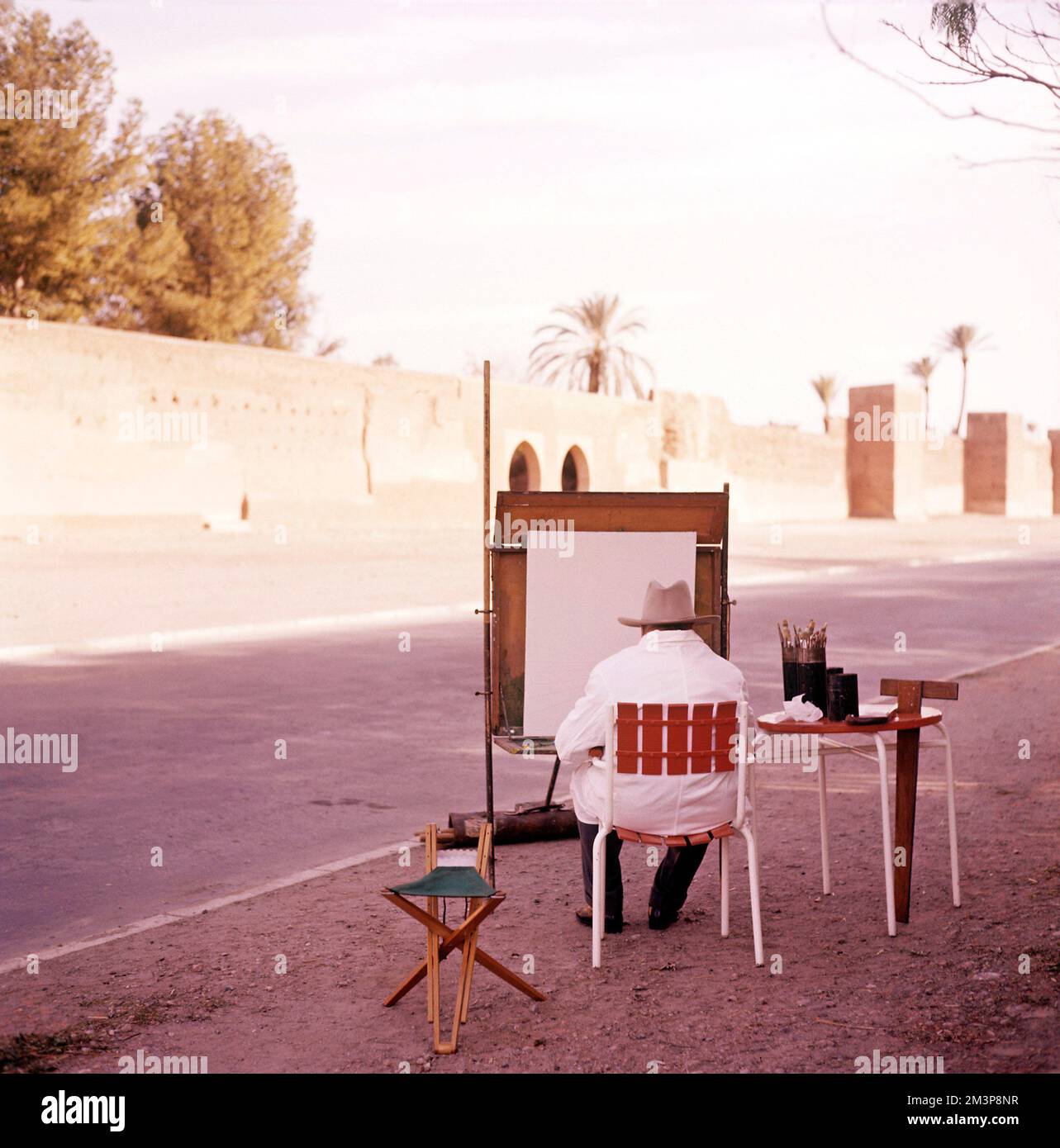 Winston Churchill - painting in Moroccan city of Marrakech Stock Photo ...