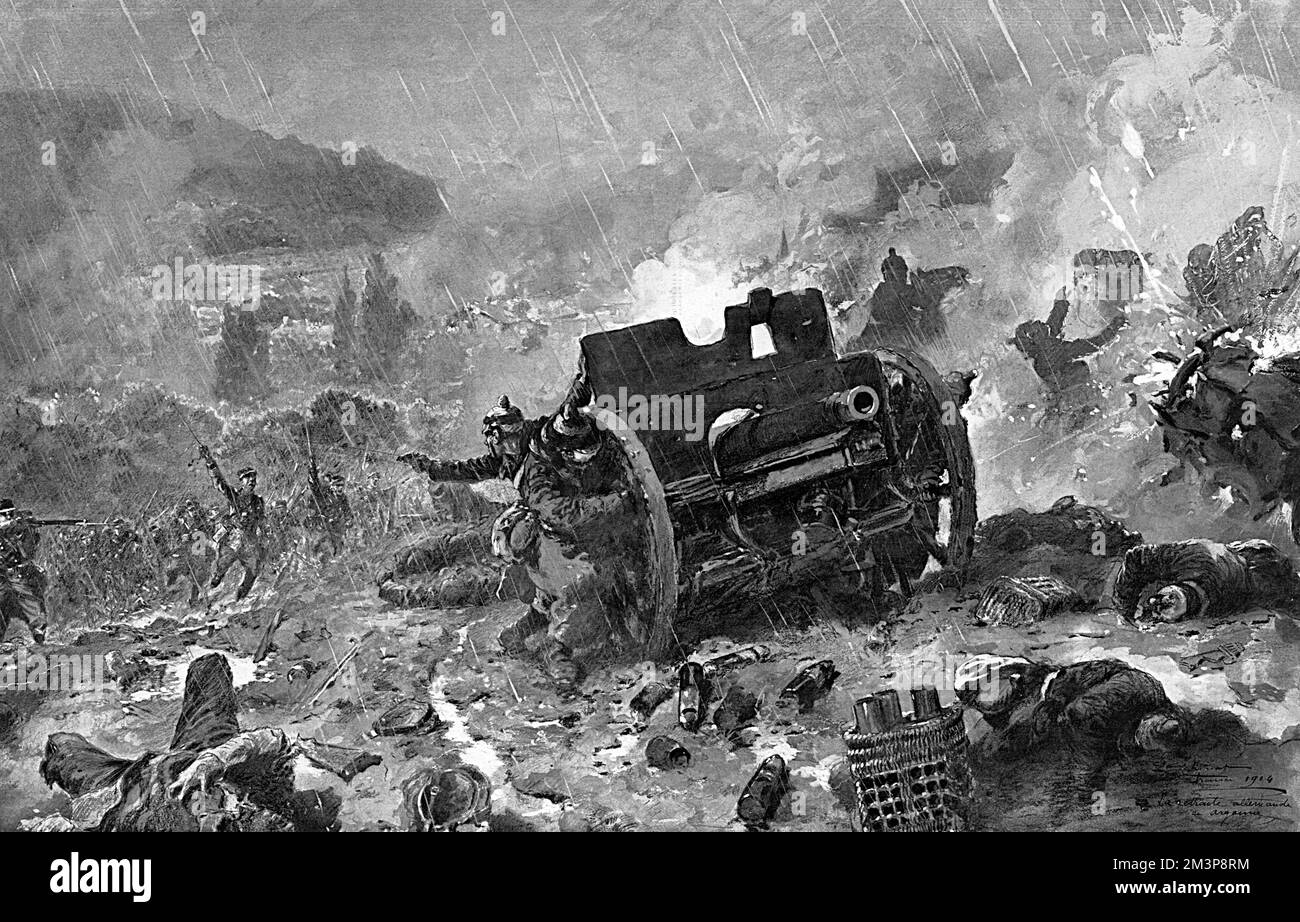 German gunners, entrapped in the rain-sodden earth in the valley of ...