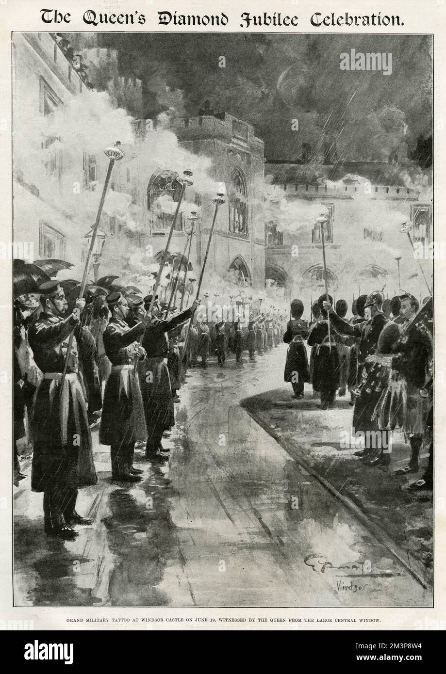 Grand military Tattoo at Windsor Castle Stock Photo - Alamy