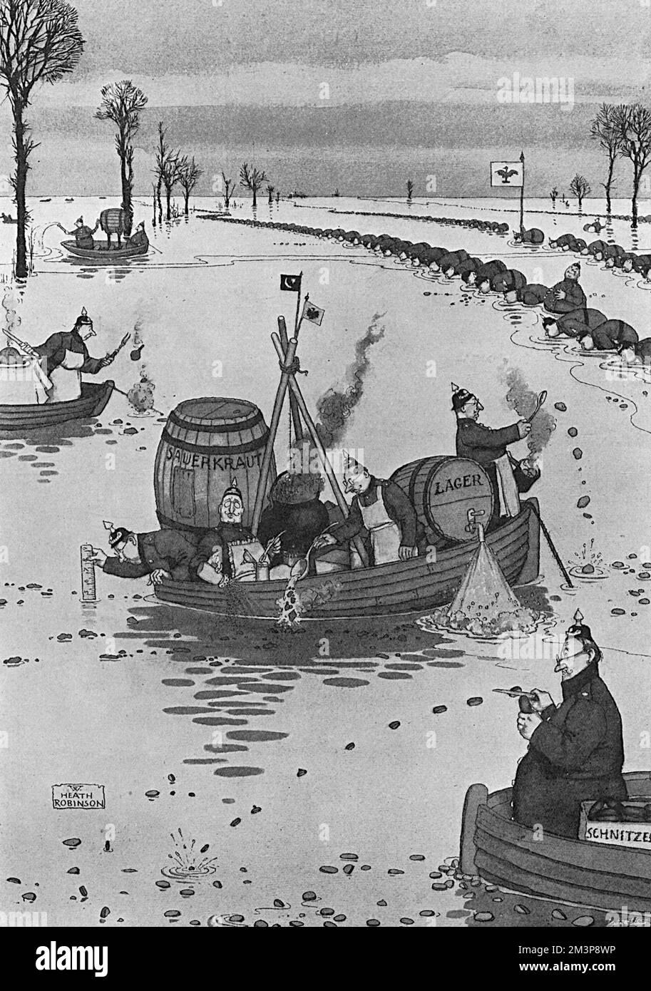 Thoroughness, WW1 cartoon by William Heath Robinson Stock Photo - Alamy