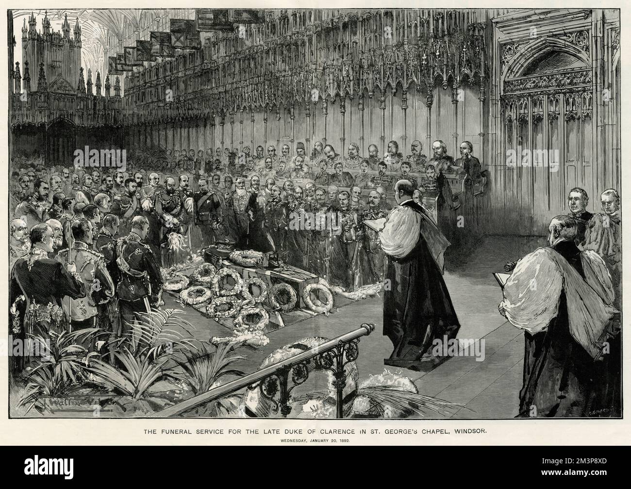Burial of Prince Albert Victor, Duke of Clarence & Avondale Stock Photo ...