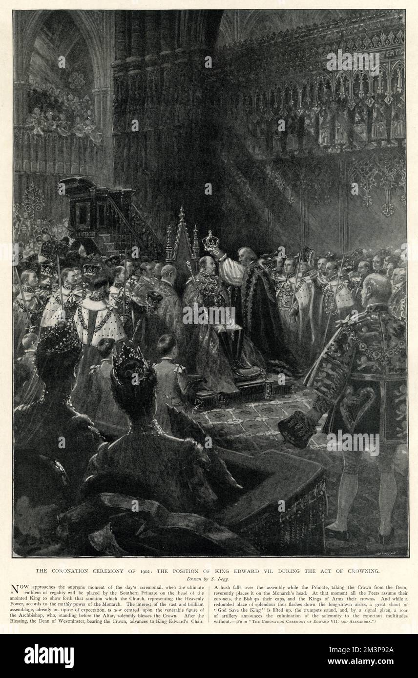 Ceremony of crowning of King Edward VII Stock Photo - Alamy