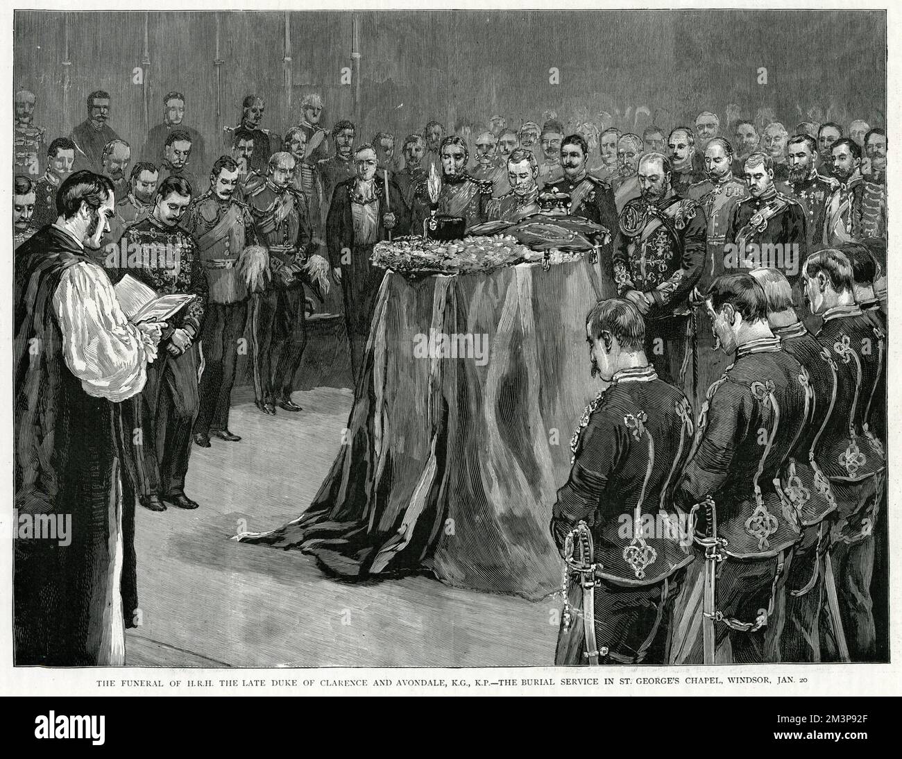 Prince Albert Victor's, funeral service in St George chapel Winsor ...