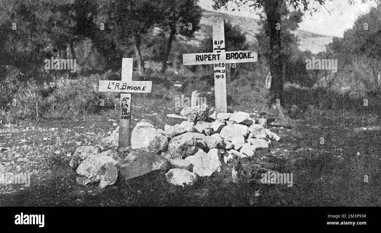 Grave of Rupert Brooke in Skyros Stock Photo - Alamy