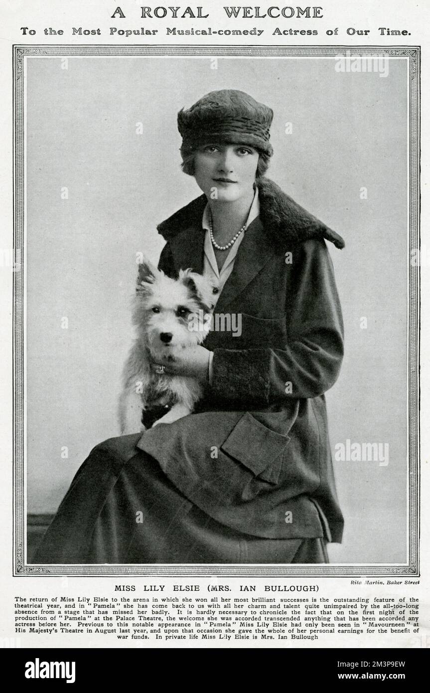 Lily Elsie and dog Stock Photo - Alamy