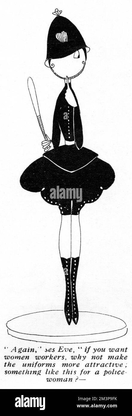 Eve as a police woman, WW1 Stock Photo - Alamy