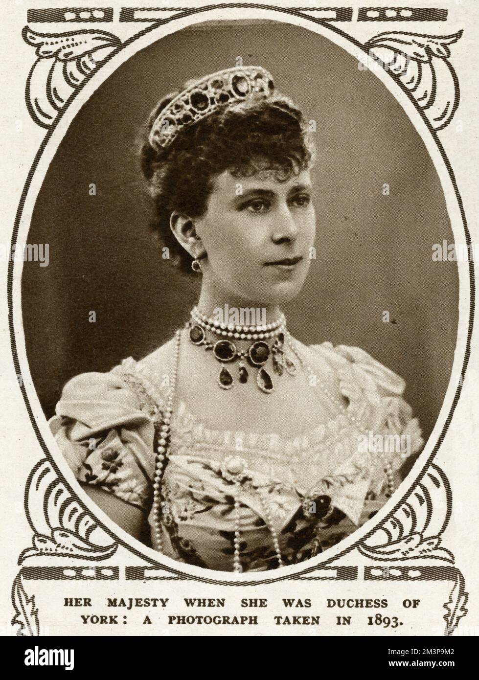 Princess May of Teck, (later Queen Mary), (1867 - 1953). Photograph ...