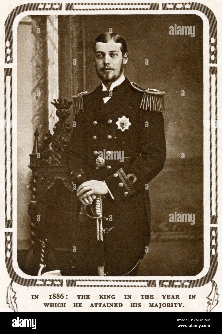 Prince George (1865 - 1836), later George V, in Royal Navy uniform ...