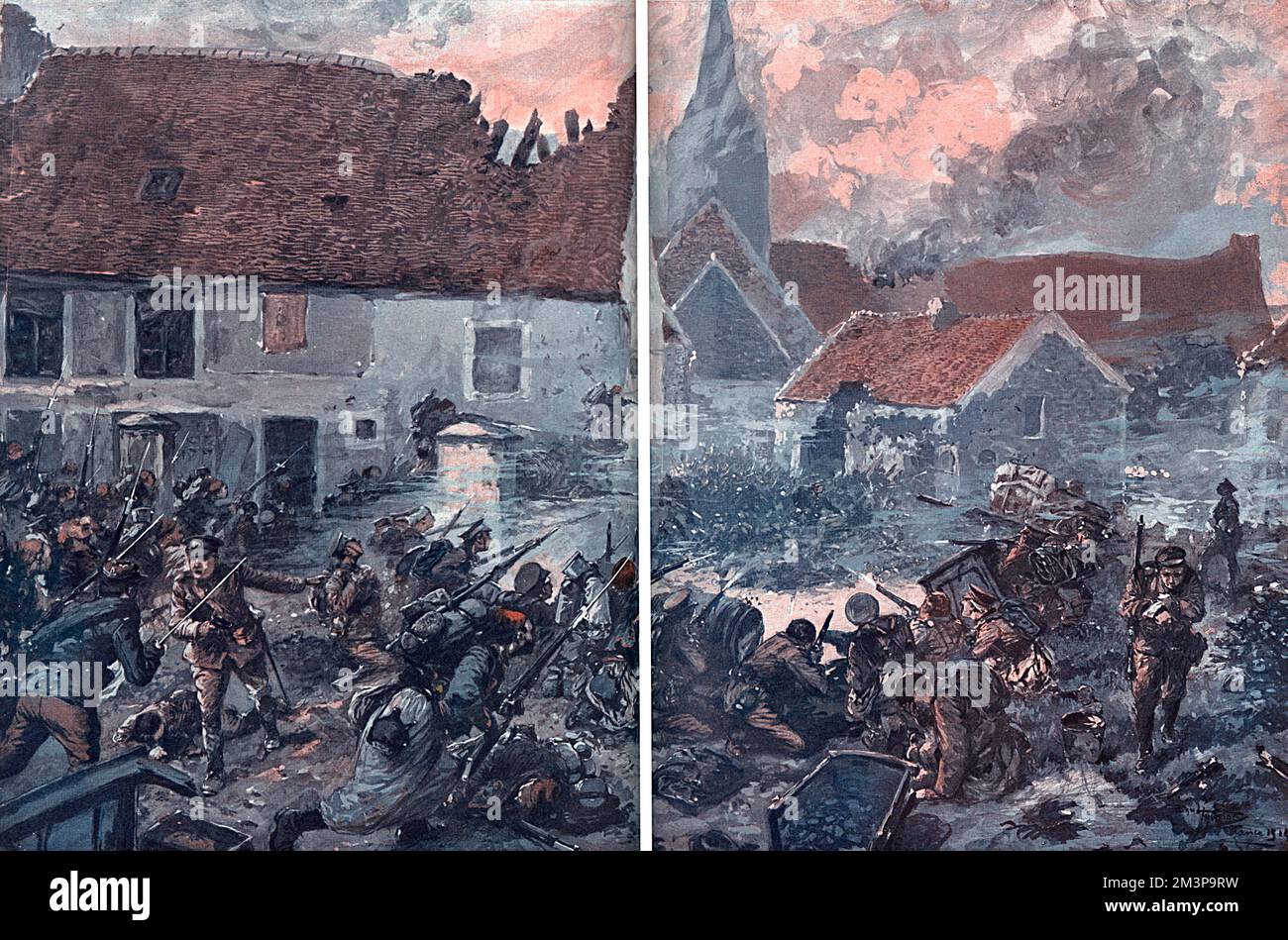 The Battle of the Marne - the struggle between a mixed force of British ...