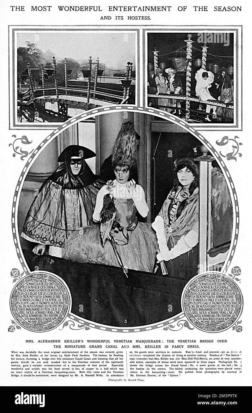 The Venetian party held by Mrs Keiller, July 1914 Stock Photo - Alamy