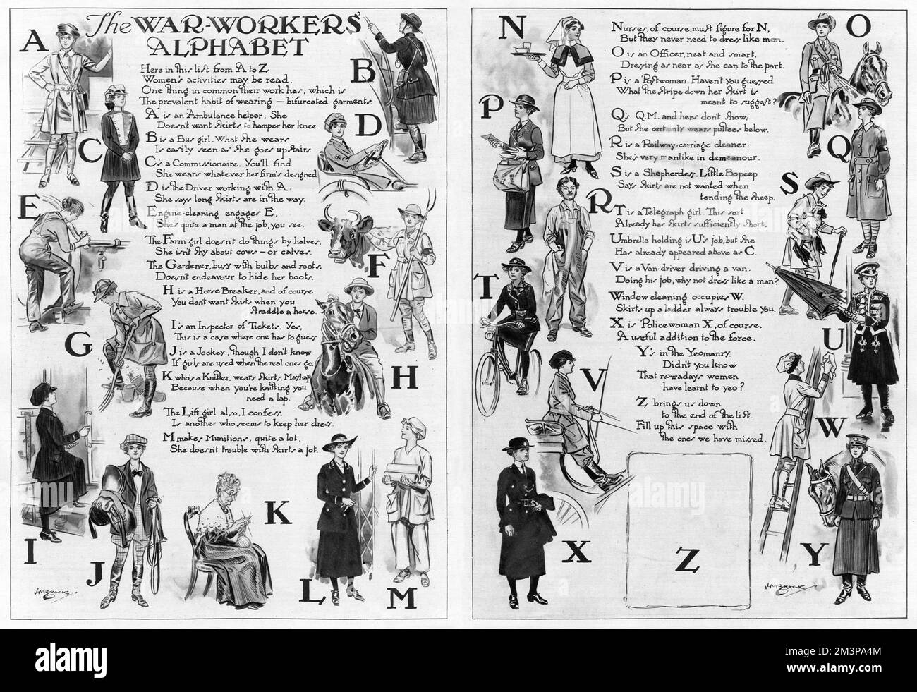 War Workers Alphabet Stock Photo - Alamy