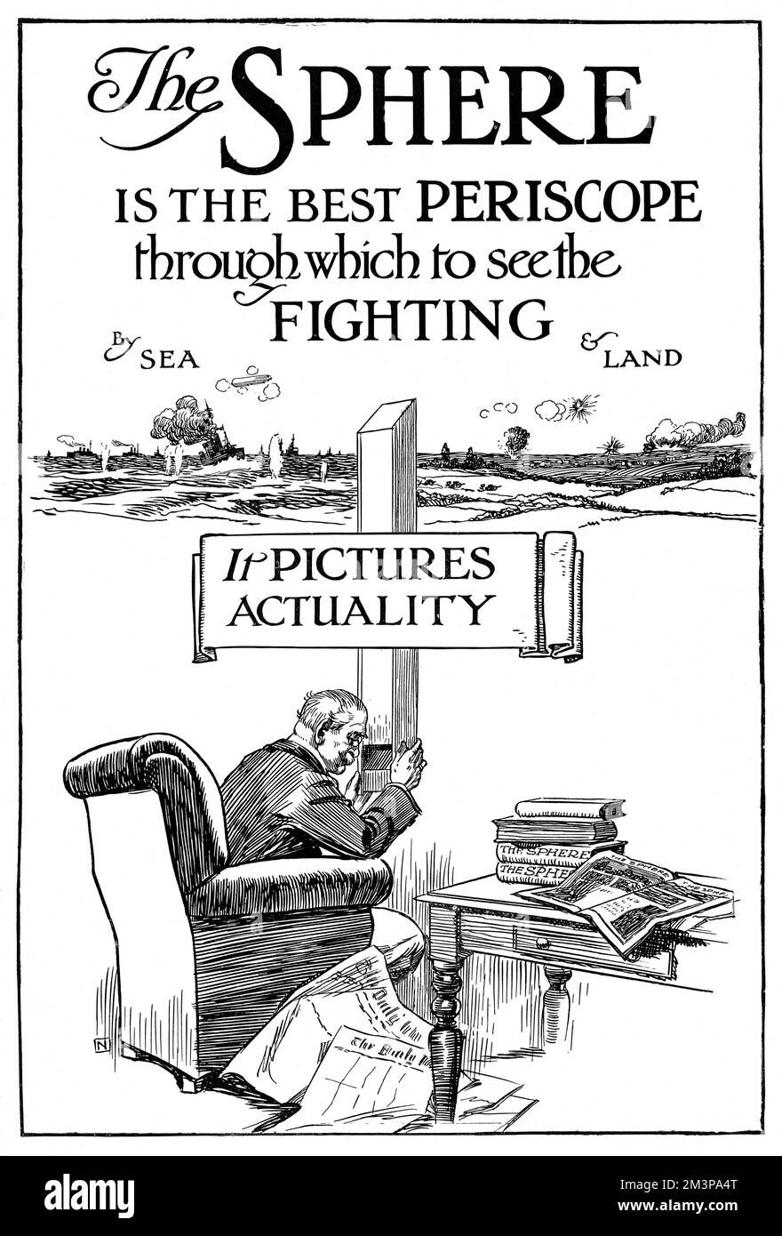 Advertisement for The Sphere magazine, WW1 Stock Photo - Alamy