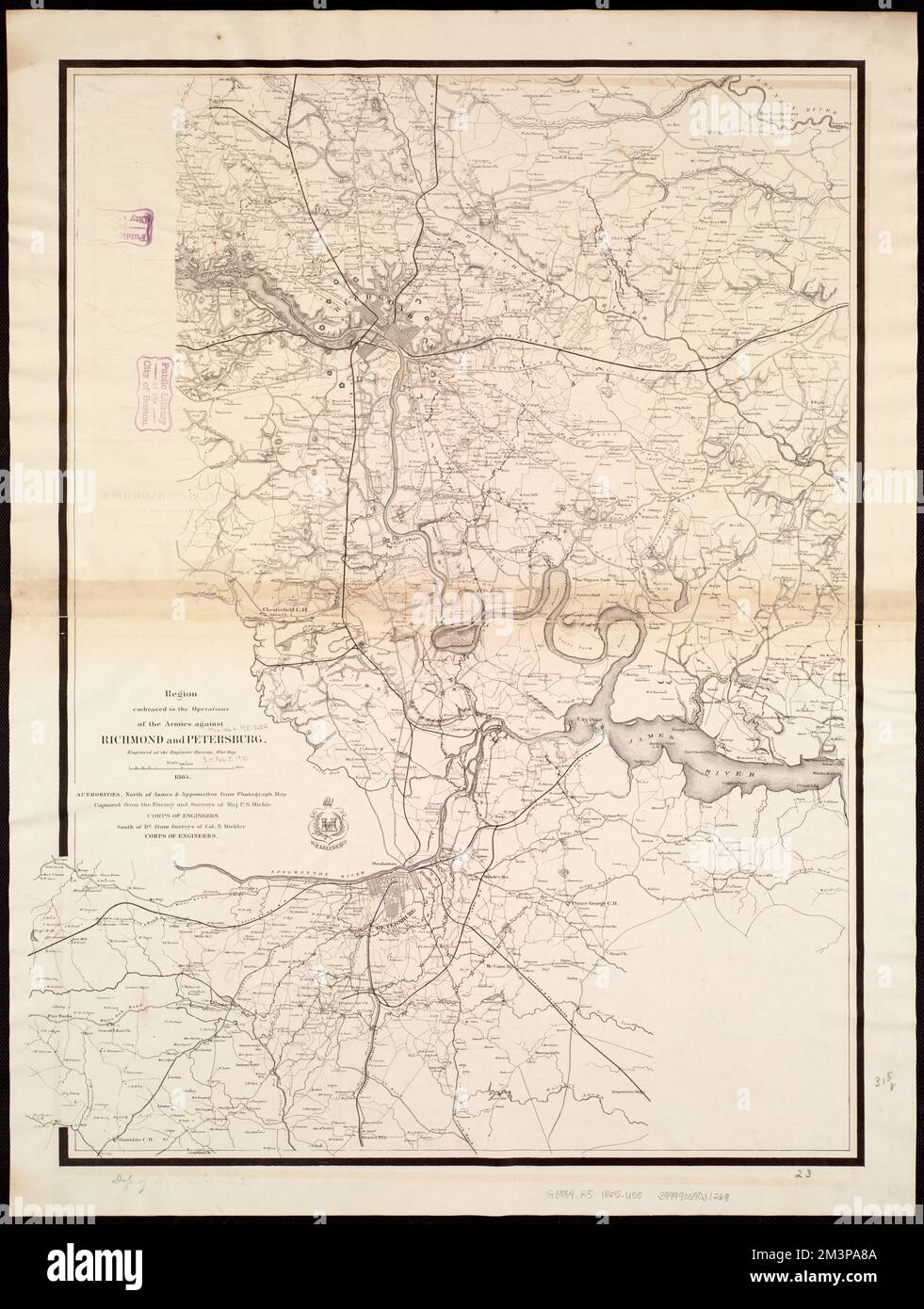 Region embraced in the operations of the armies against Richmond and ...