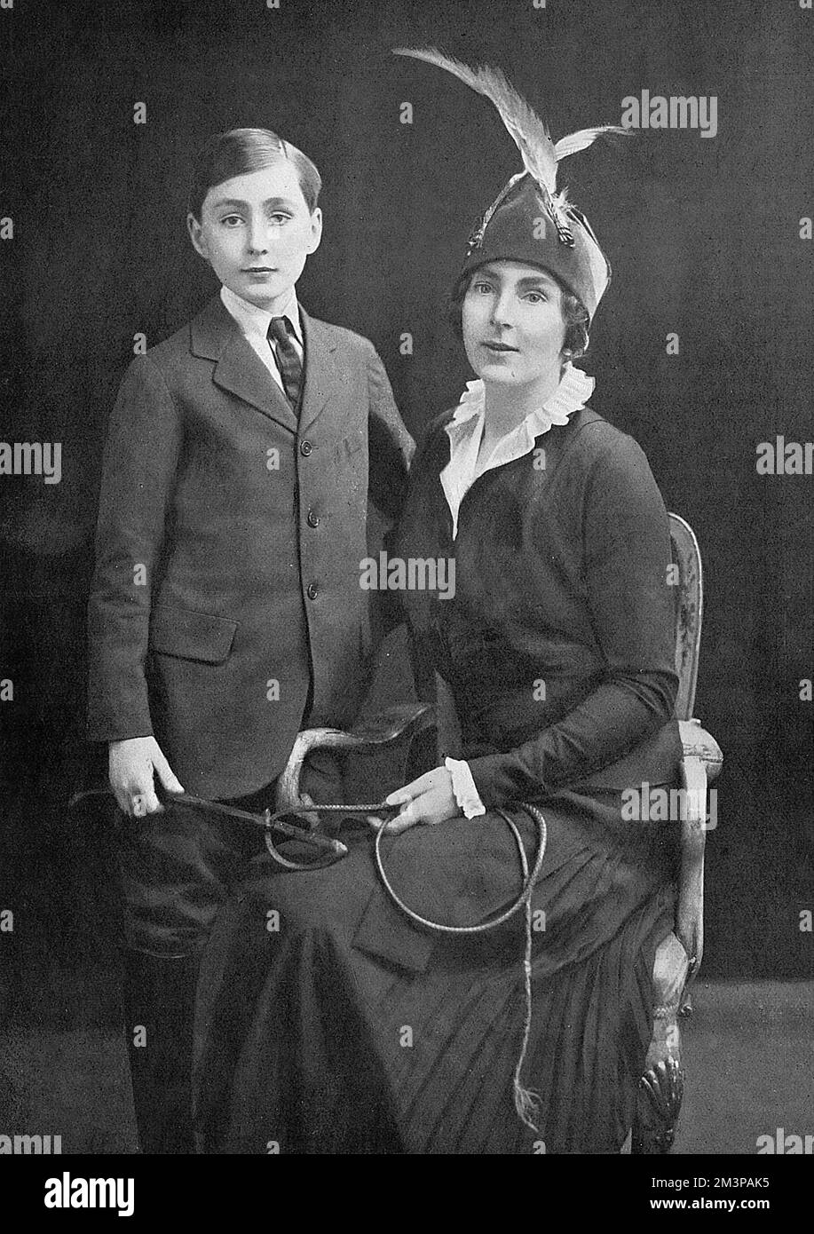 Viscountess Lady Alice Wimborne(nee Grosvenor)(d.1948)and her son Ivor ...