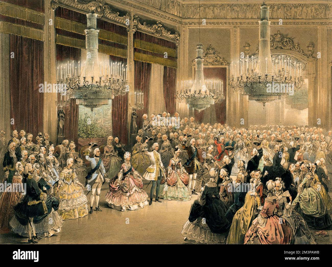 Dancing the Quadrille at Devonshire House on Piccadilly, London; a very ...