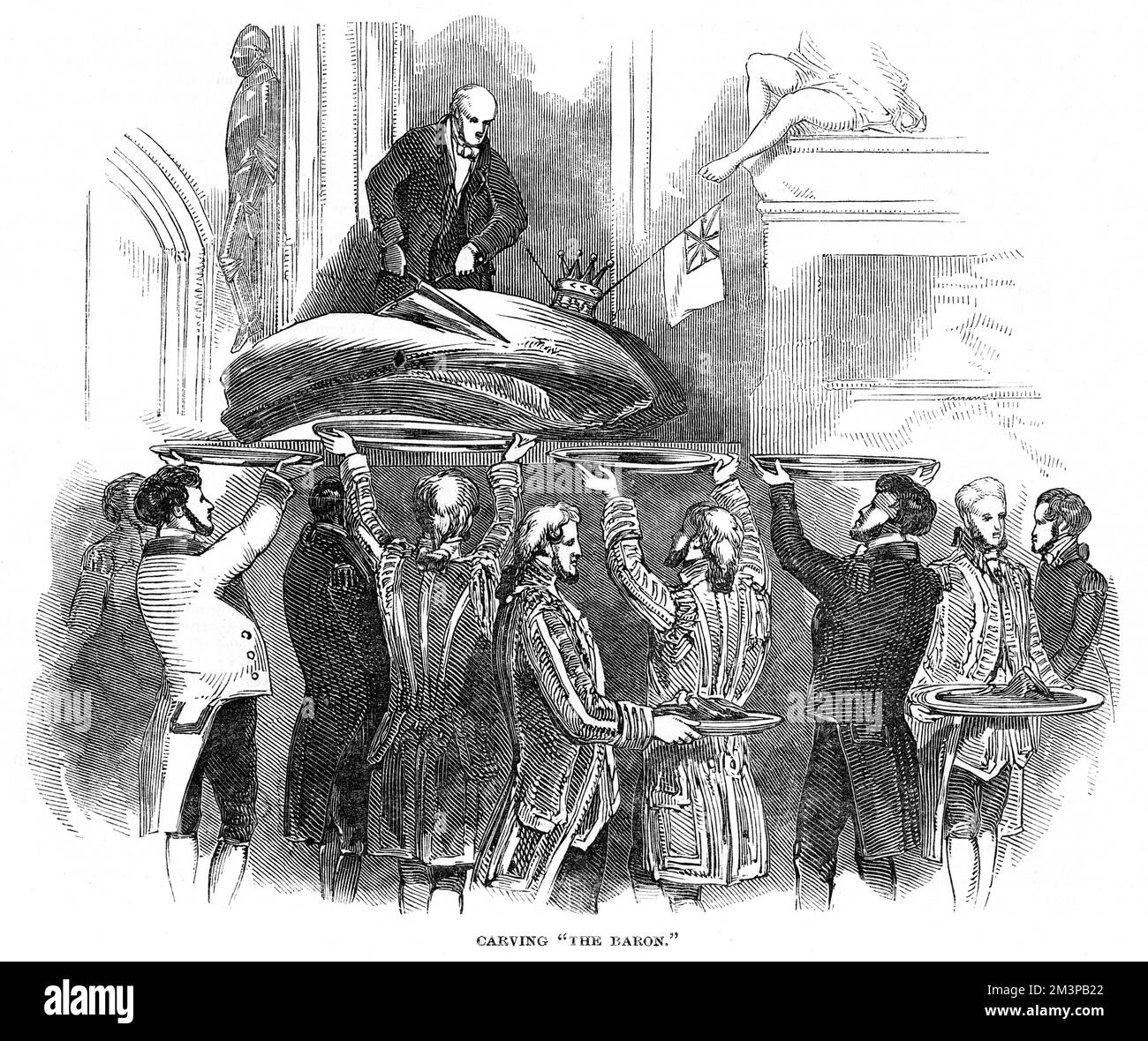 Carving a baron of beef at the Guildhall on the Lord Mayor's day ...