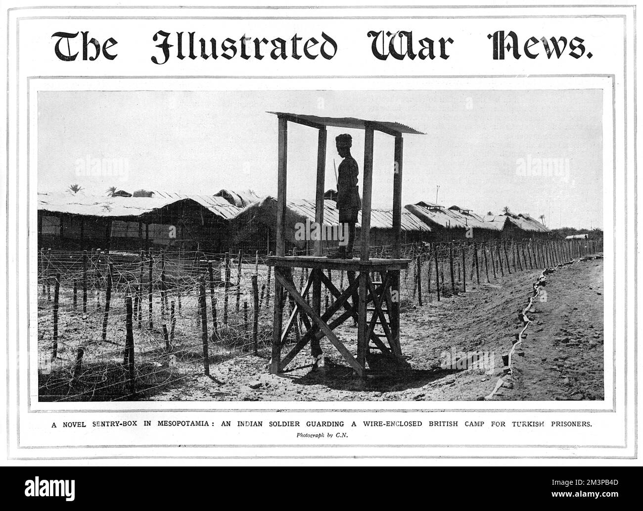 Indian soldier stands guard during World War I Stock Photo - Alamy