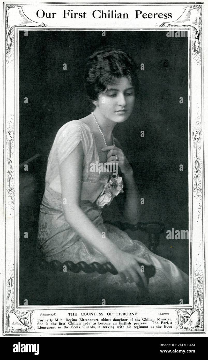 The Countess of Lisburne, 1915 Stock Photo - Alamy