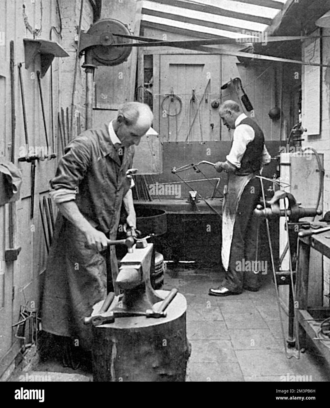 Iron or steel made in the forge Black and White Stock Photos & Images ...
