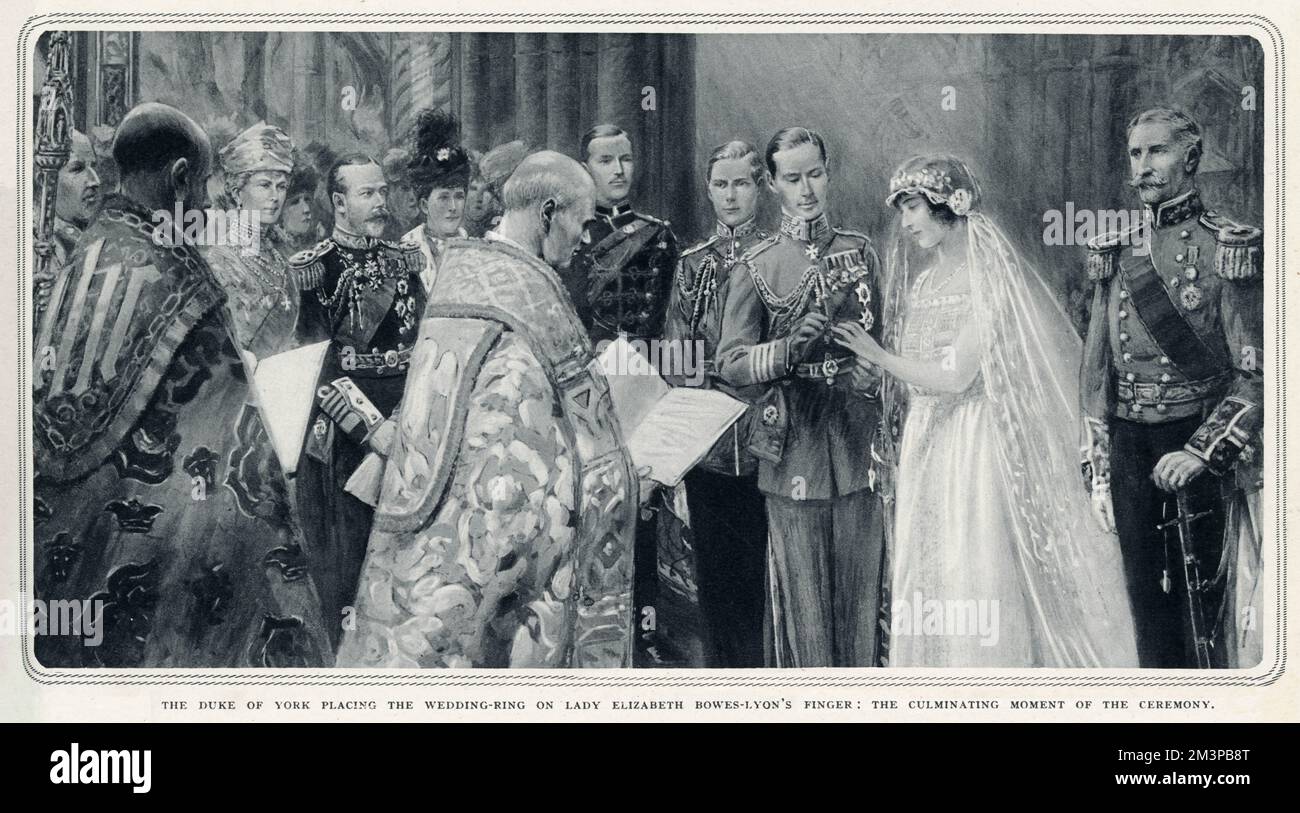 Prince Albert, Duke of York (later King George VI), and Lady Elizabeth ...