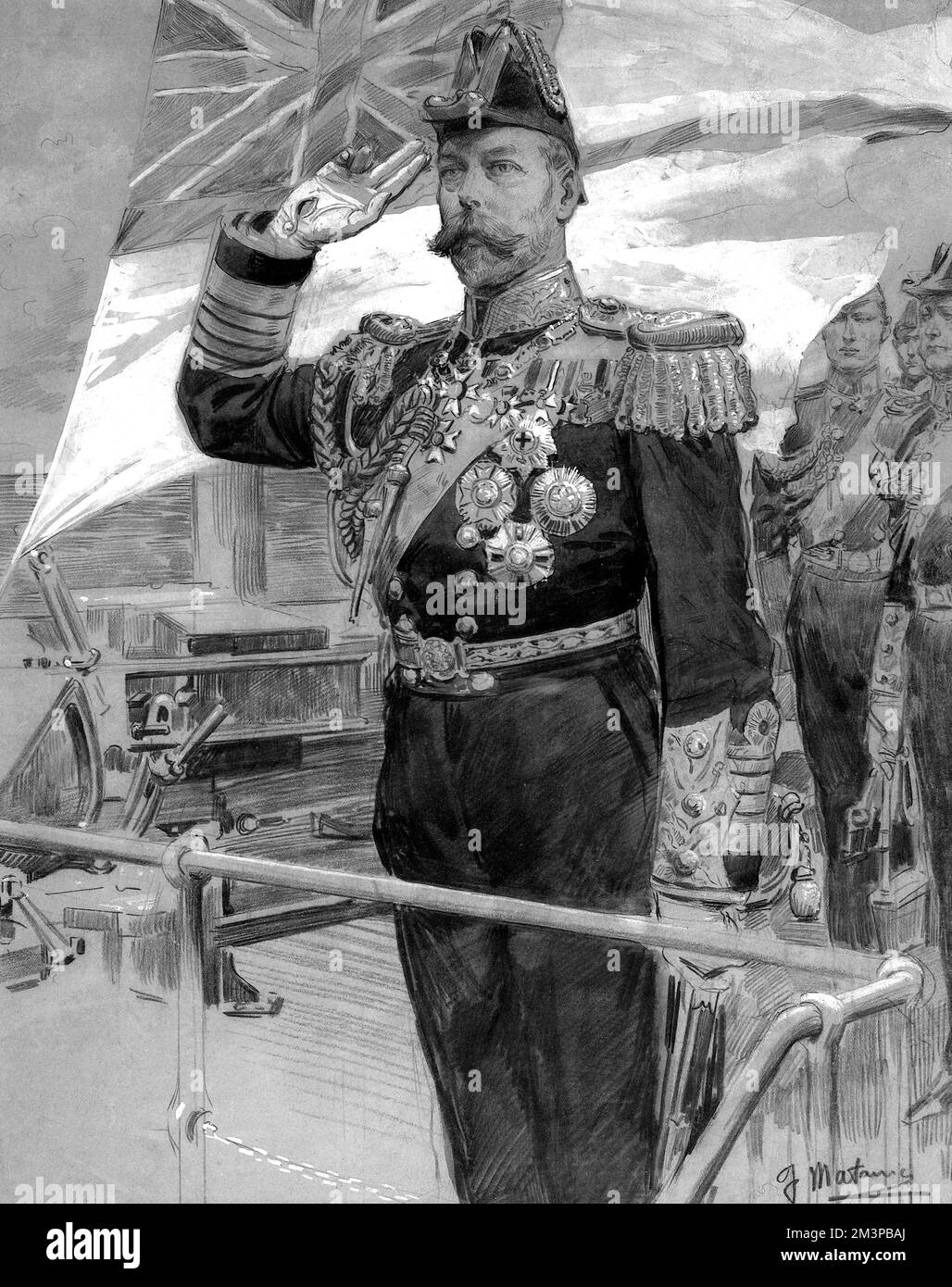 Saluting british flag hi-res stock photography and images - Alamy