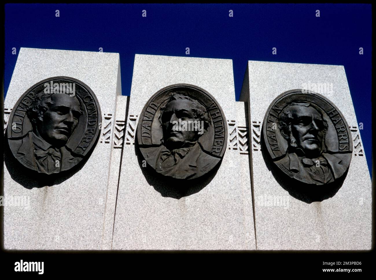 Relief portraits of Oliver Cowdery, David Whitmer, and Martin Harris on ...