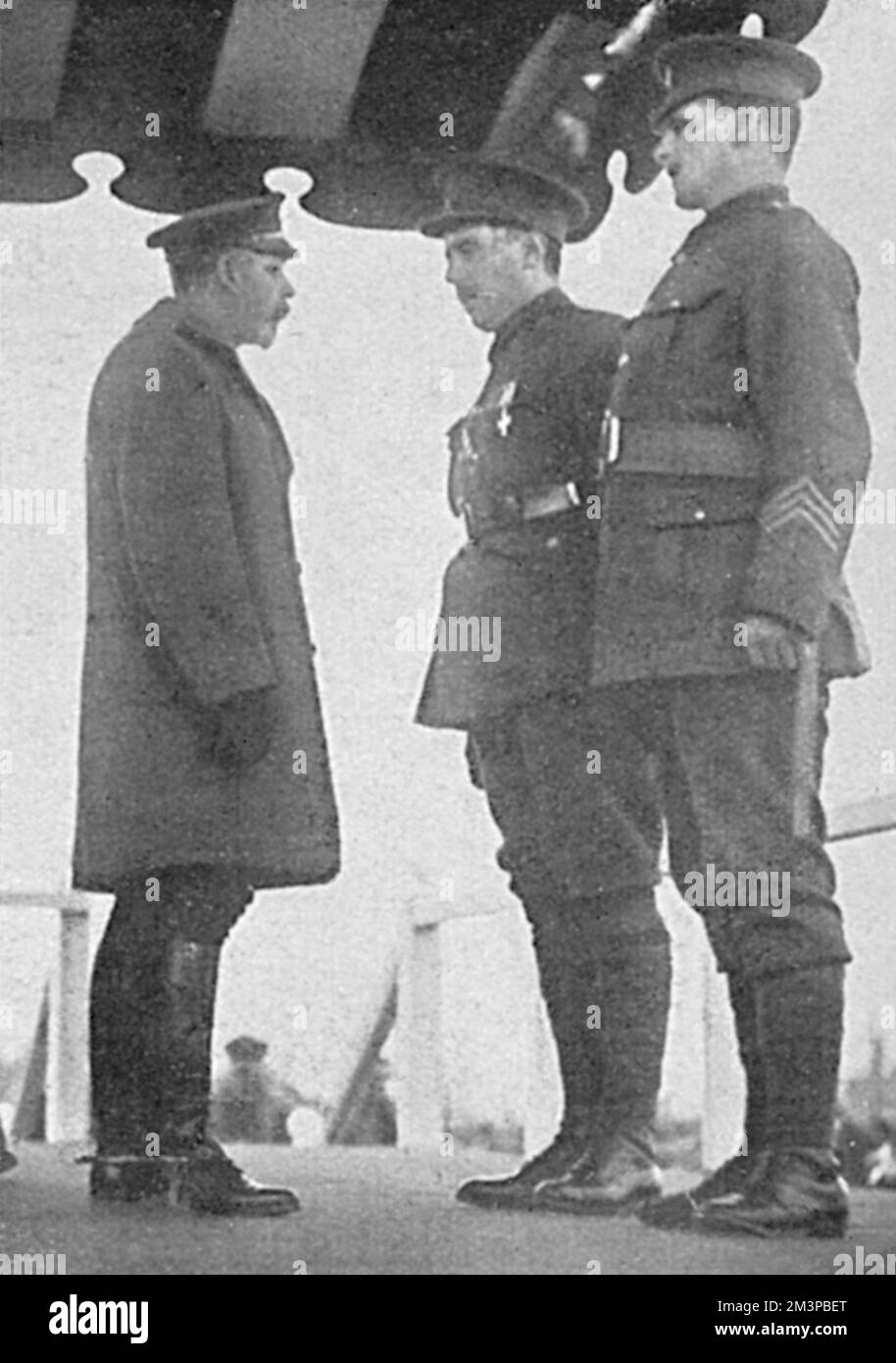 Captain Angus Buchanan receiving the VC and Military Medal Stock Photo ...