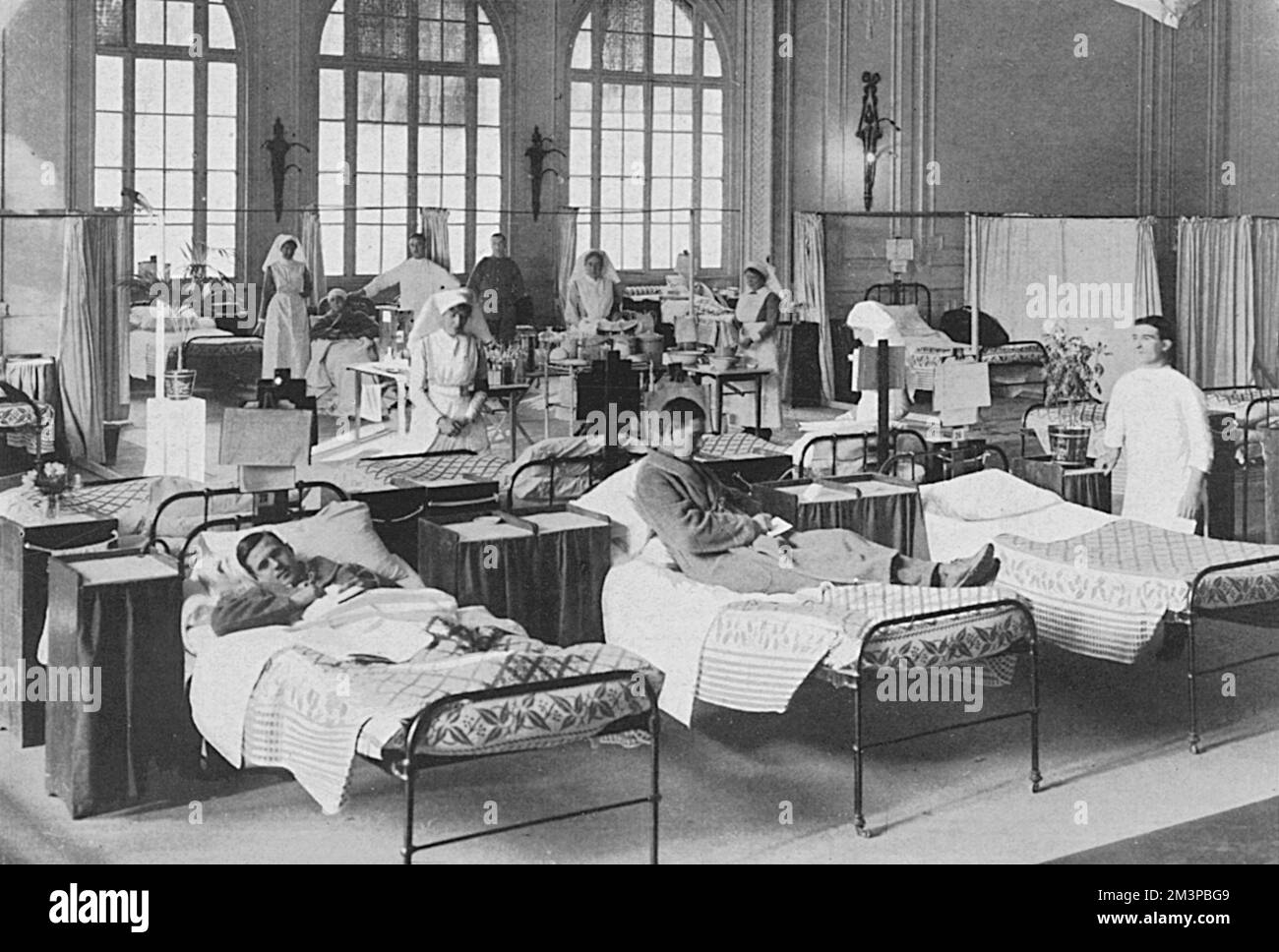 Ward in No. 1 British Red Cross Hospital, WW1 Stock Photo - Alamy