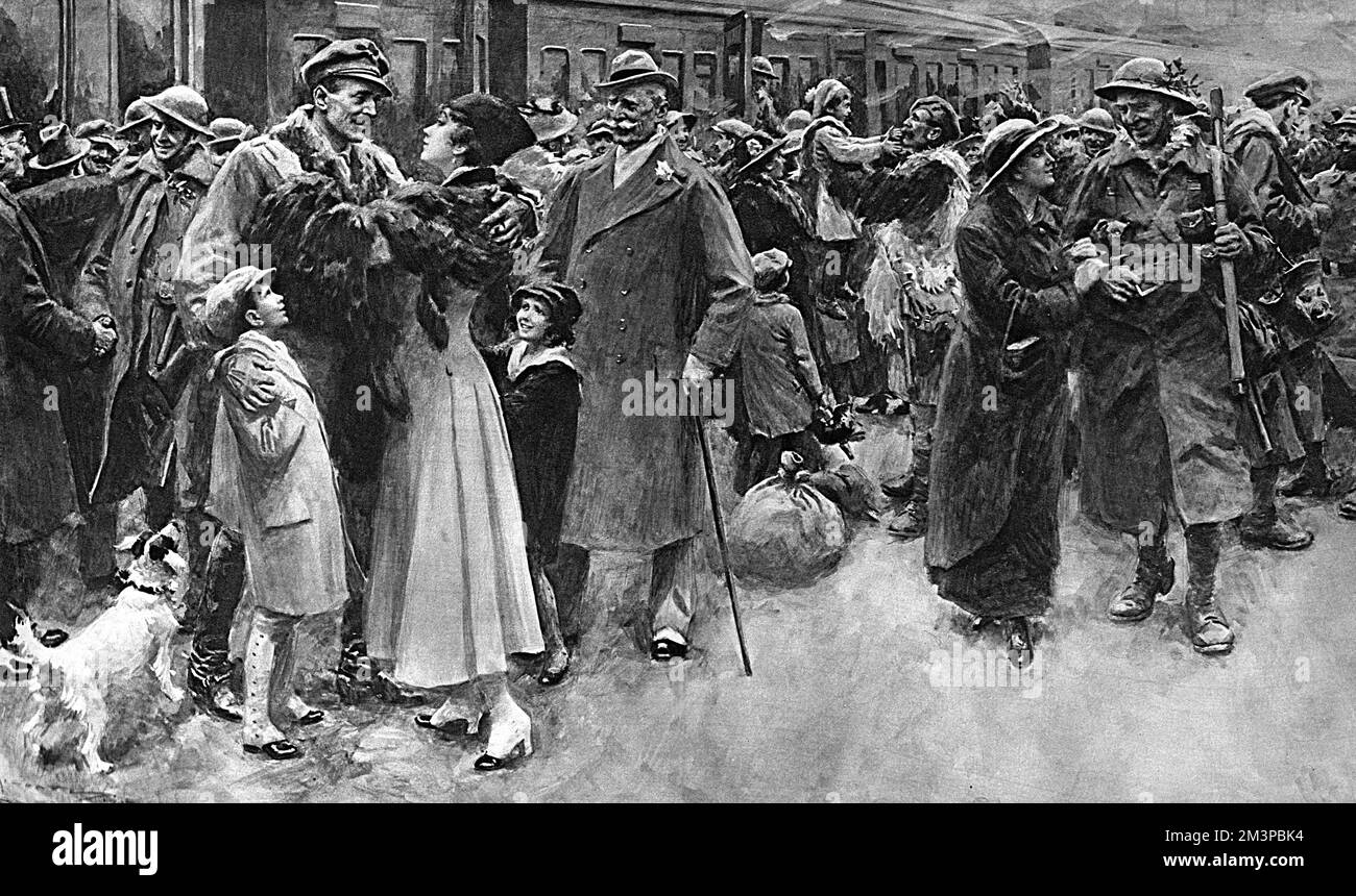 British soldiers ww1 on leave Black and White Stock Photos & Images - Alamy