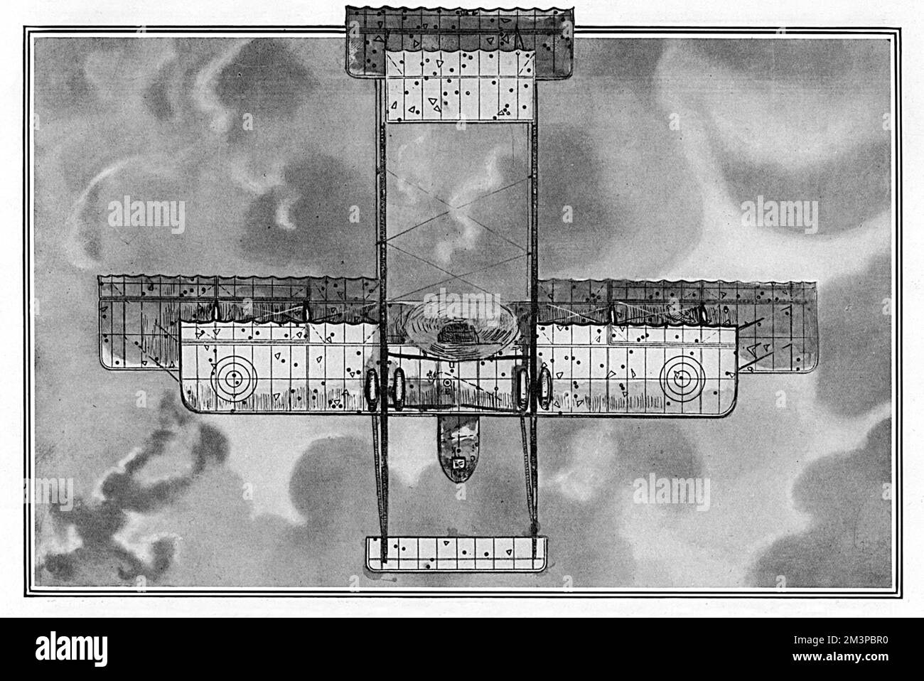 Bullet & shrapnel holes in a Farman biplane, WW1 Stock Photo - Alamy