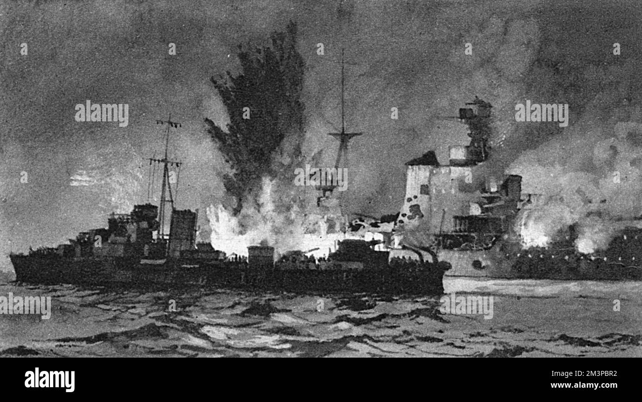 Battle of Cape Matapan Stock Photo - Alamy