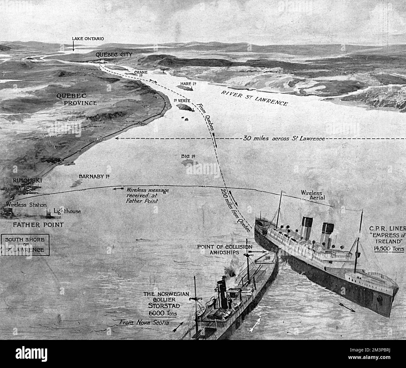 Sinking of the Empress of Ireland Stock Photo - Alamy