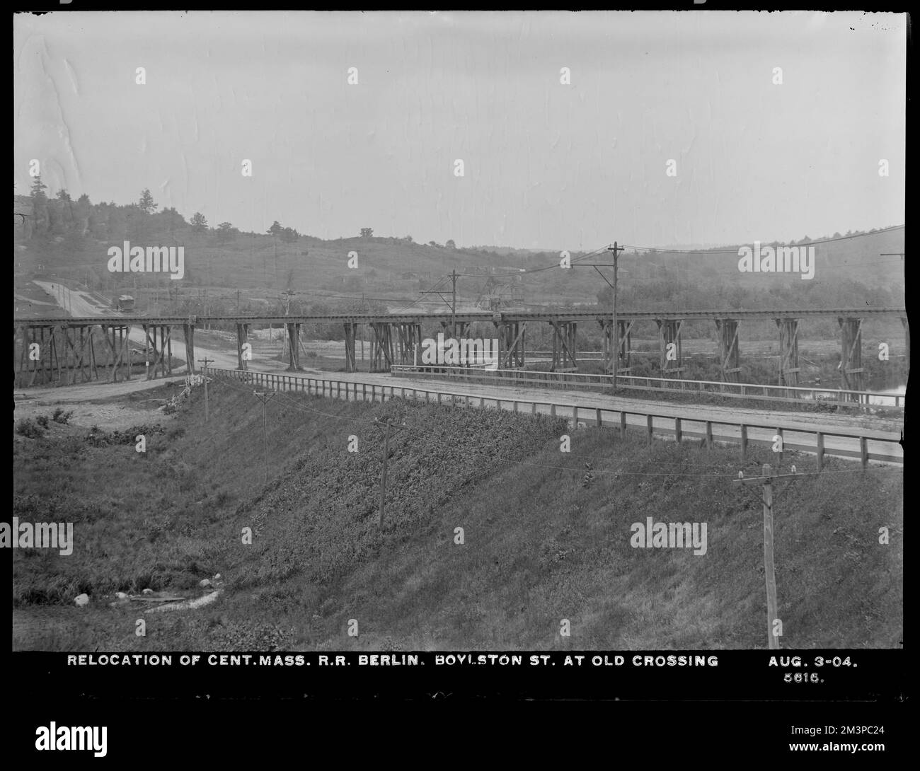 Relocation Central Massachusetts Railroad, Boylston Street, at old ...