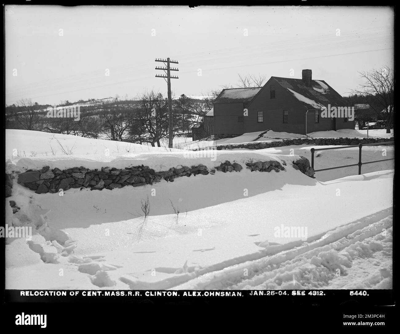 Relocation Central Massachusetts Railroad, Alexander Ohnsman's house ...