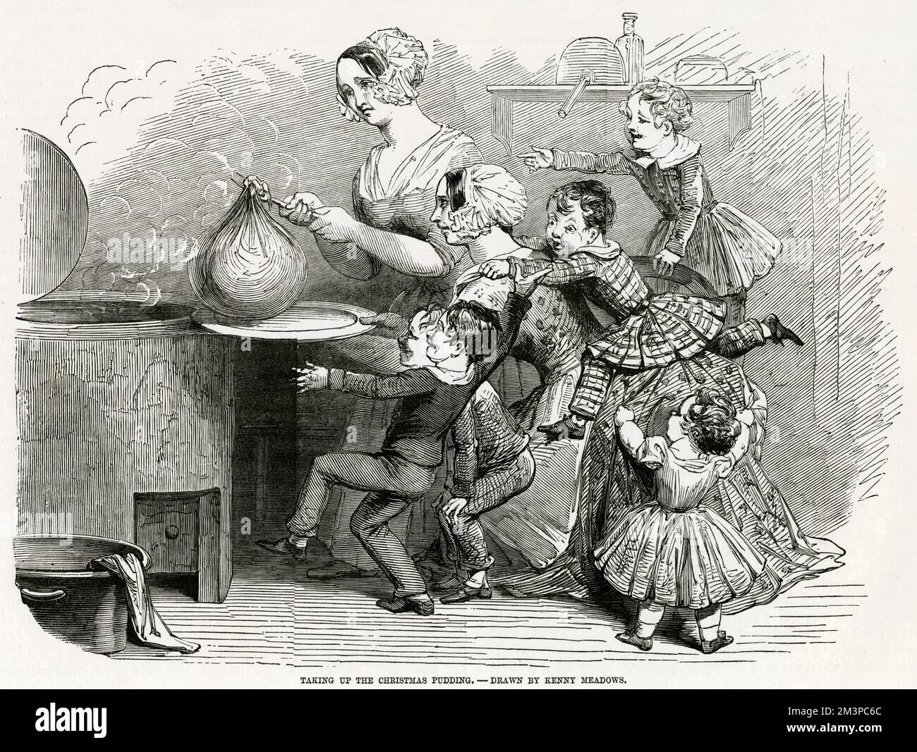 Victorian christmas pudding making 1848 hi-res stock photography and ...