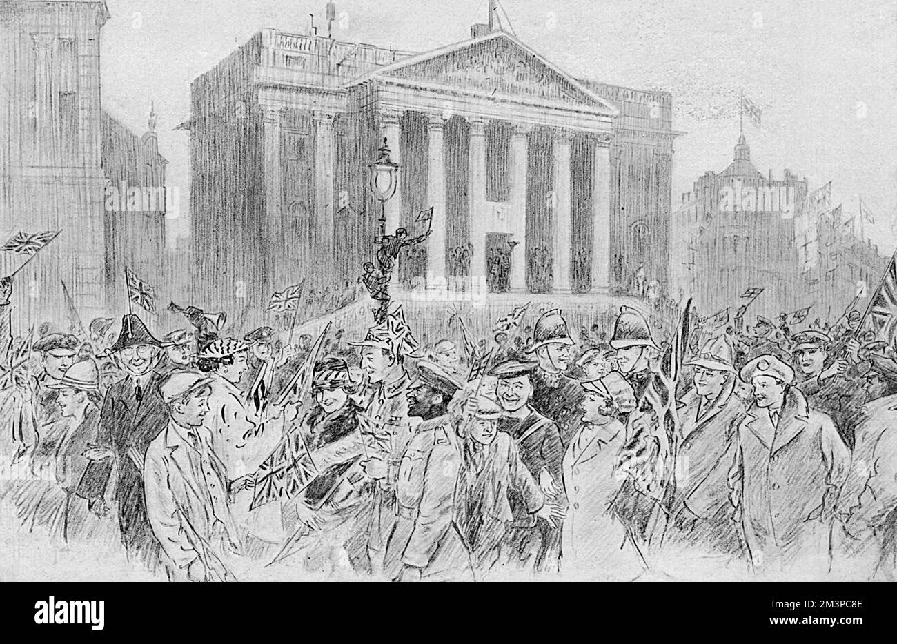 London celebrating flags Black and White Stock Photos & Images - Alamy