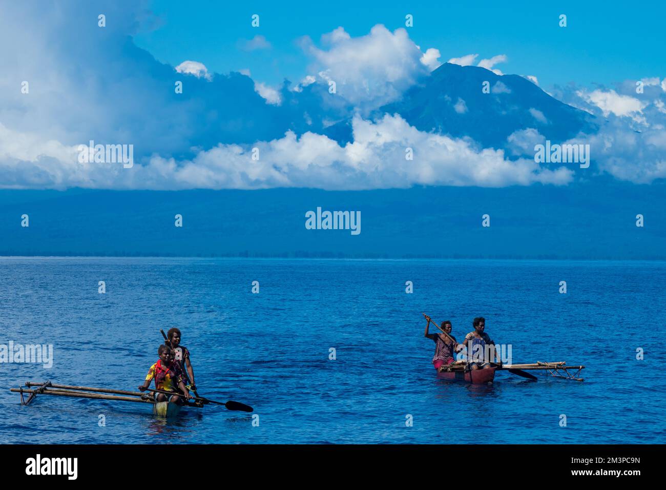 Clouds forming above volcano in the south Pacific Ocean - Ring of fire ...