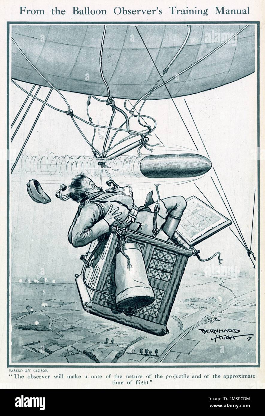 "The observer will make a note of the nature of the projectile and the ...