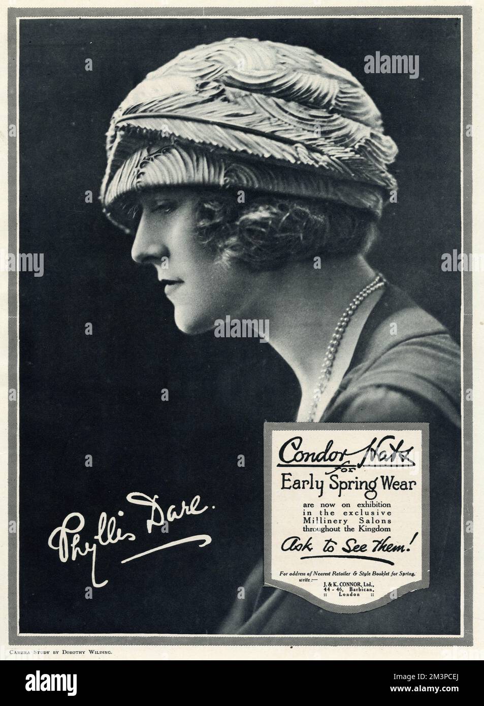 Advert for Condor hats 1923 Stock Photo - Alamy