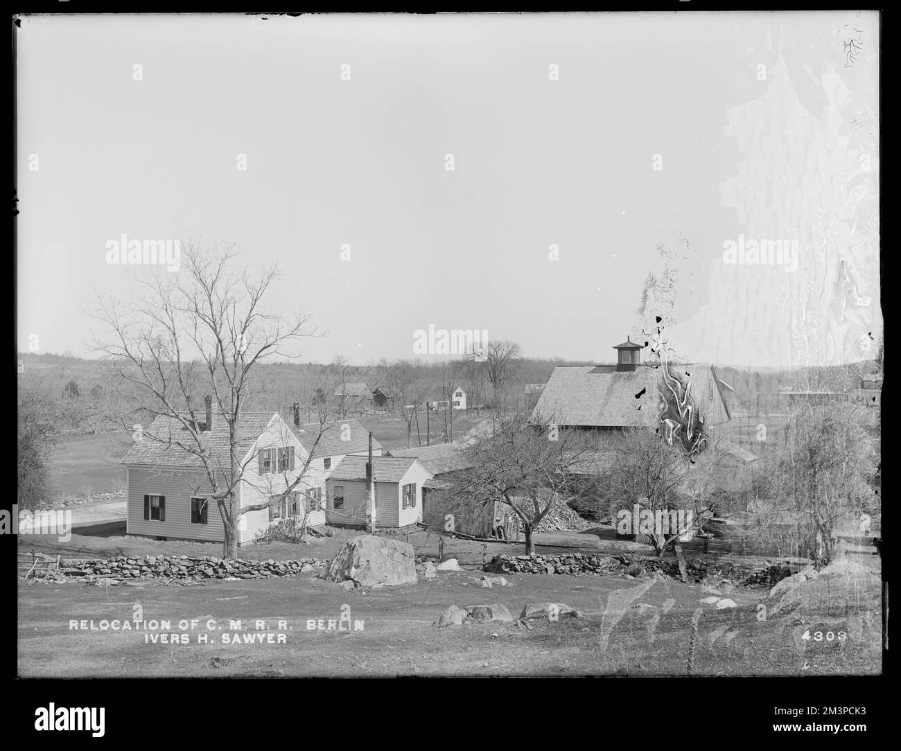 Relocation Central Massachusetts Railroad, Ivers H. Sawyer's house and ...