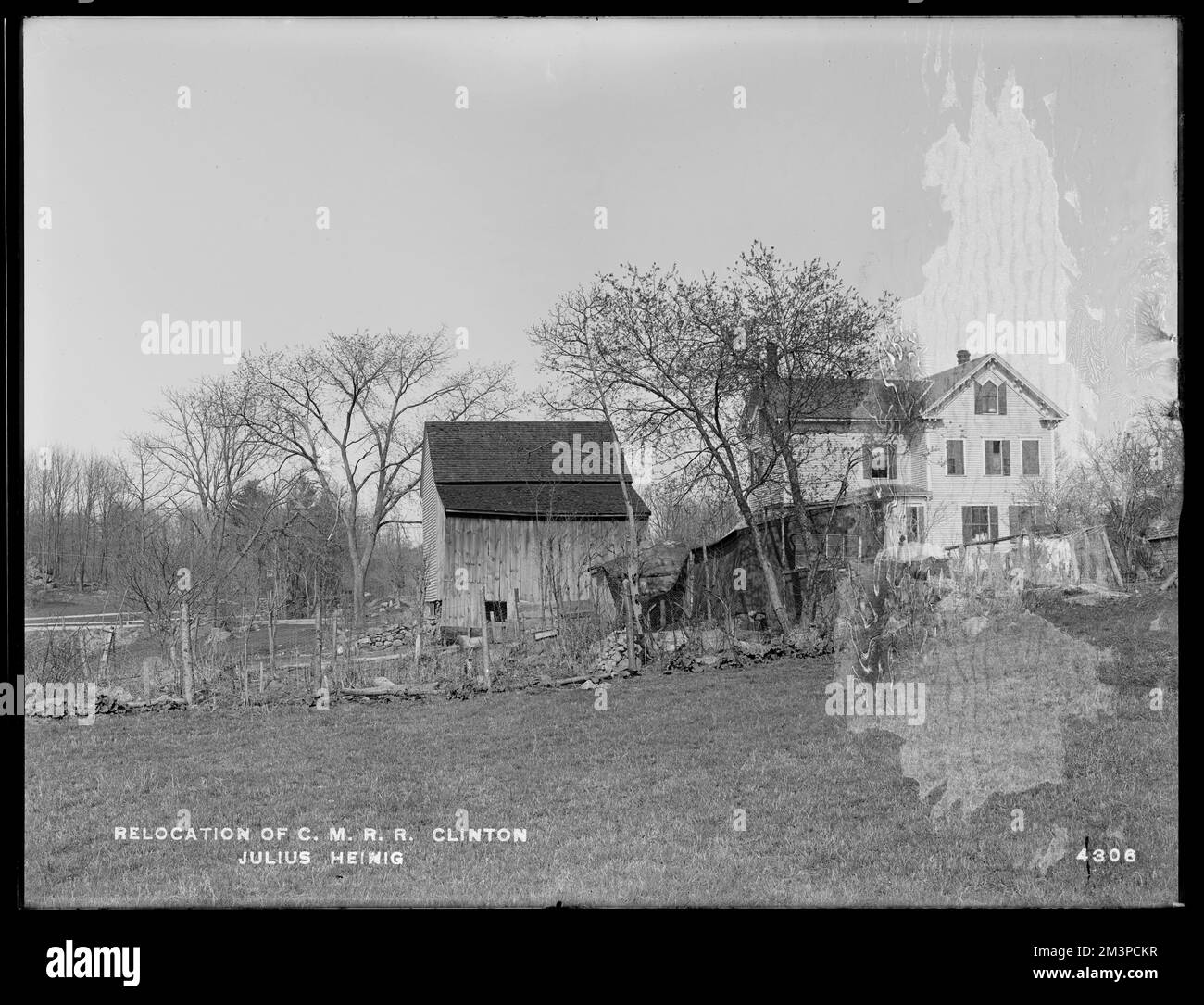 Relocation Central Massachusetts Railroad, Julius Heinig's house and ...