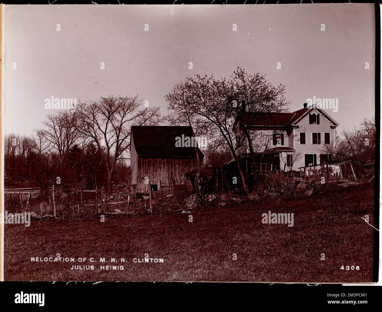 Relocation Central Massachusetts Railroad, Julius Heinig's house and ...