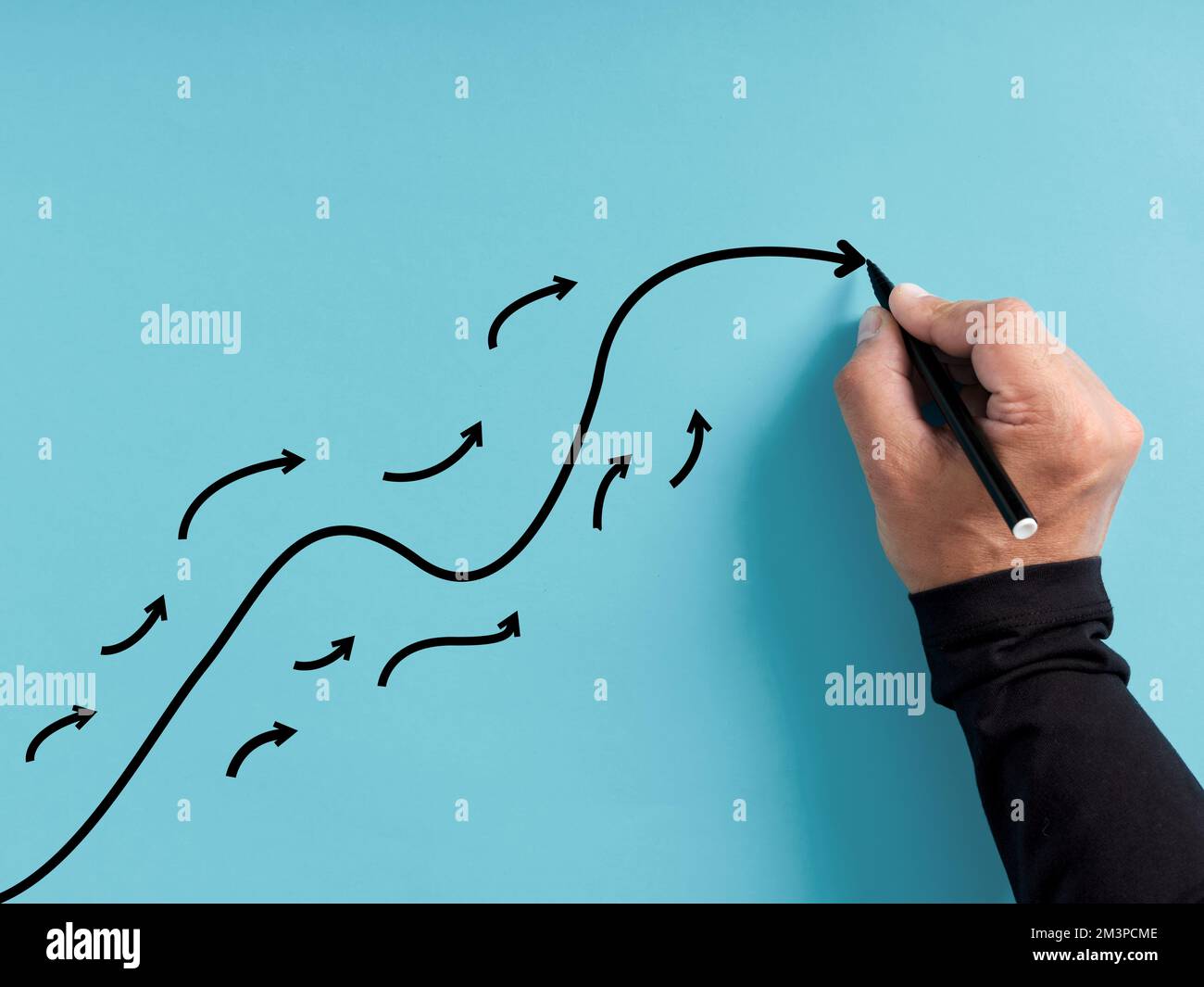 Leadership and following the leader. Guidance and leading the way in ...