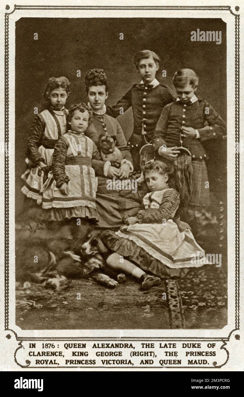 Princess Alexandra with her five children Stock Photo - Alamy