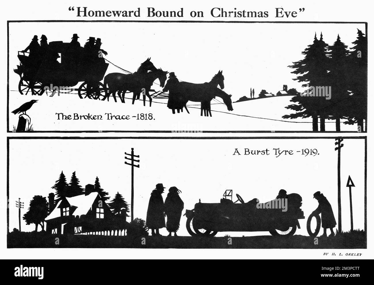 Homeward Bound on Christmas Eve by H. L. Oakley Stock Photo - Alamy